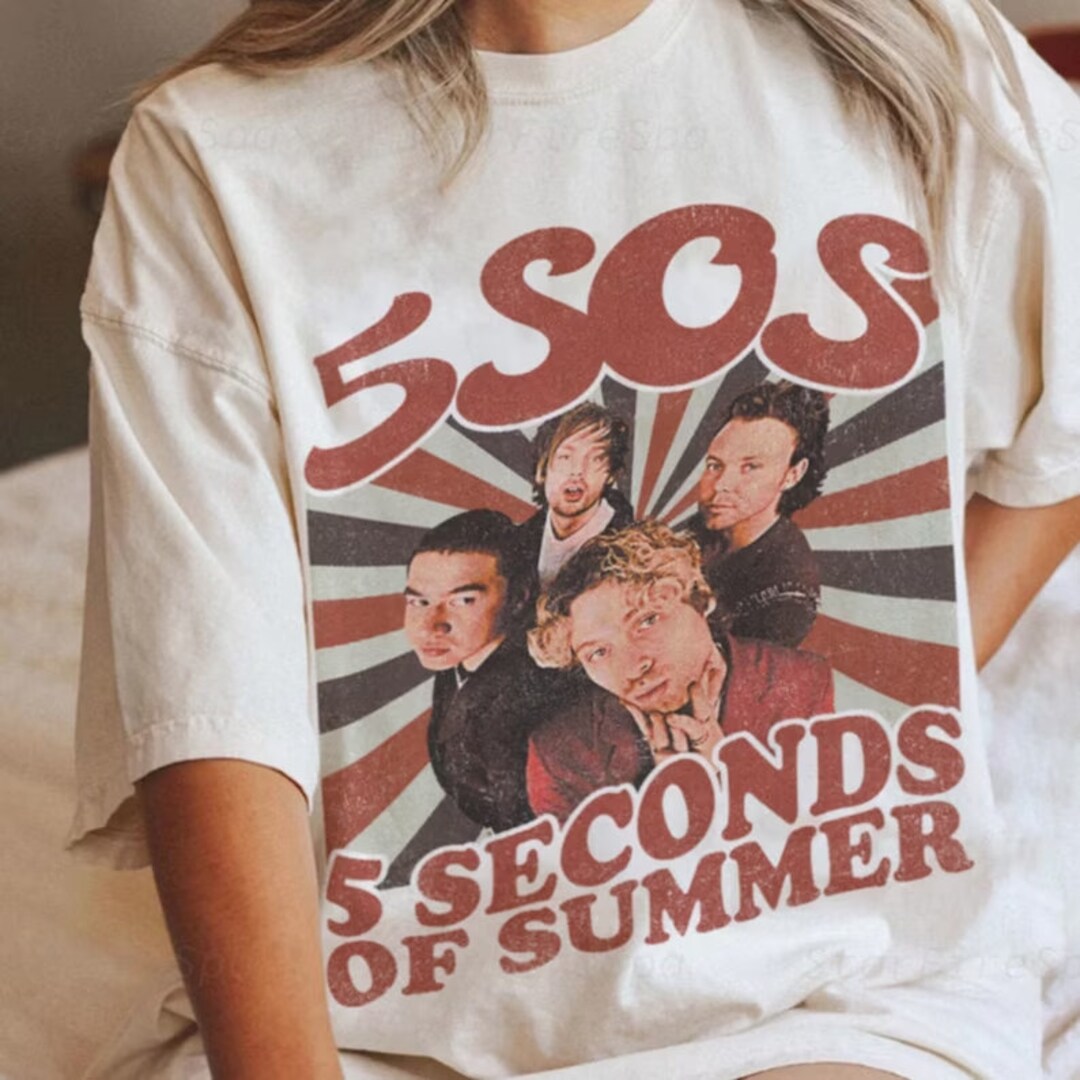 5SOS PNG Clip Art Instant Download, 5 Seconds of Summer Shirt, Vintage ...