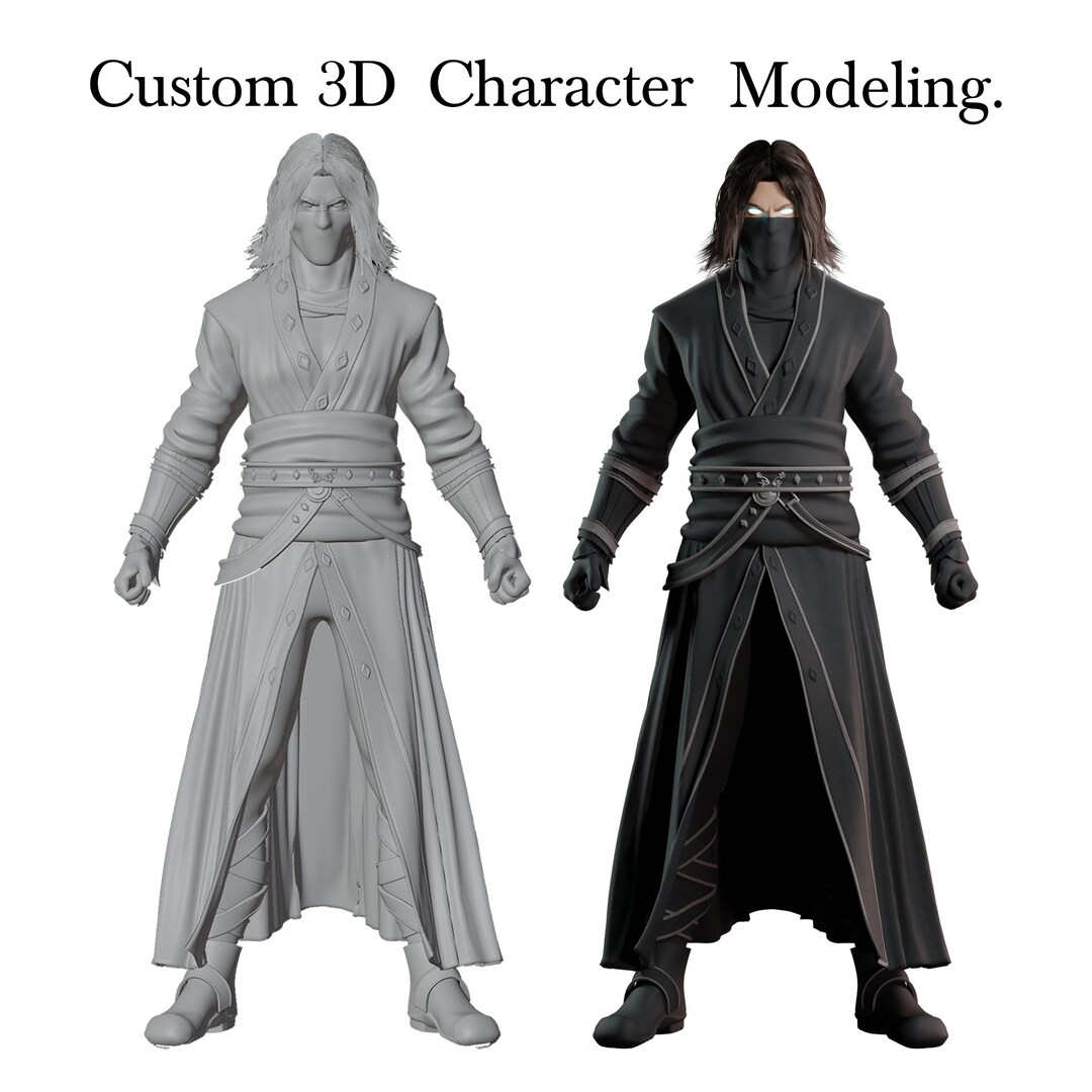 Custom 3D Character Modeling, Game Asset, Rigging, Blender, Render, T-pose, Sculpt, 3D Model ...