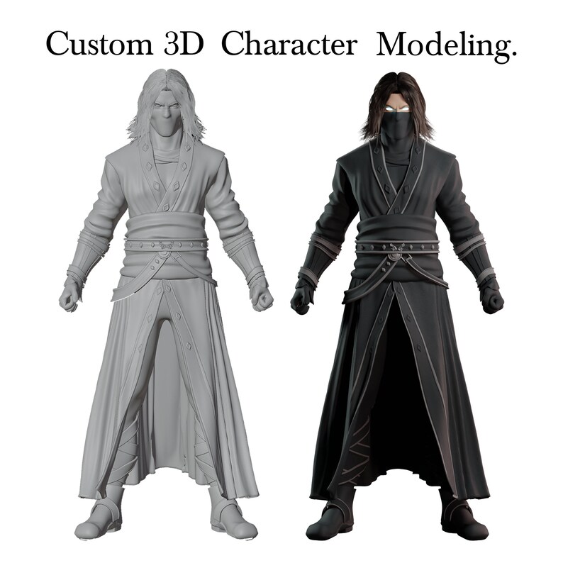 Custom 3D Character Modeling, Game Asset, Rigging, Blender, Render, T-pose, Sculpt, 3D Model ...