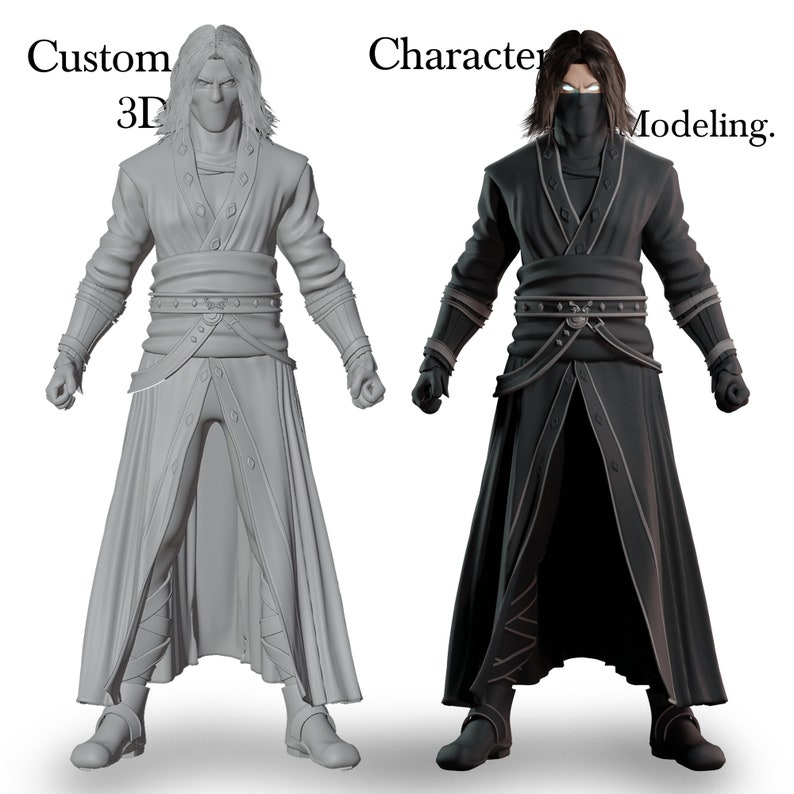 Custom 3D Character Modeling Game Asset Rigging Blender - Etsy