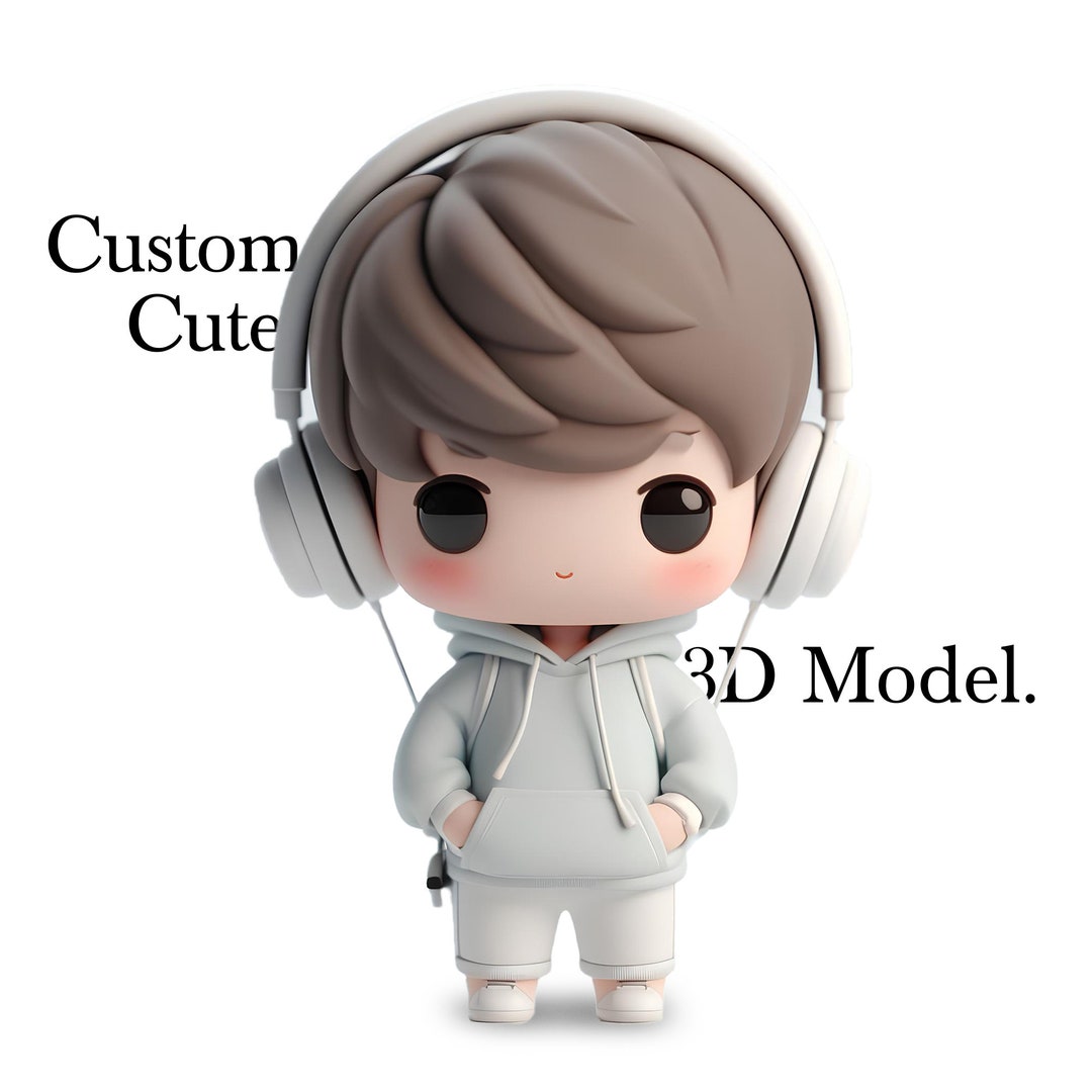 Custom Cute 3d Model 3D Chibi 3D Animal 3D Cartoon 3D - Etsy UK