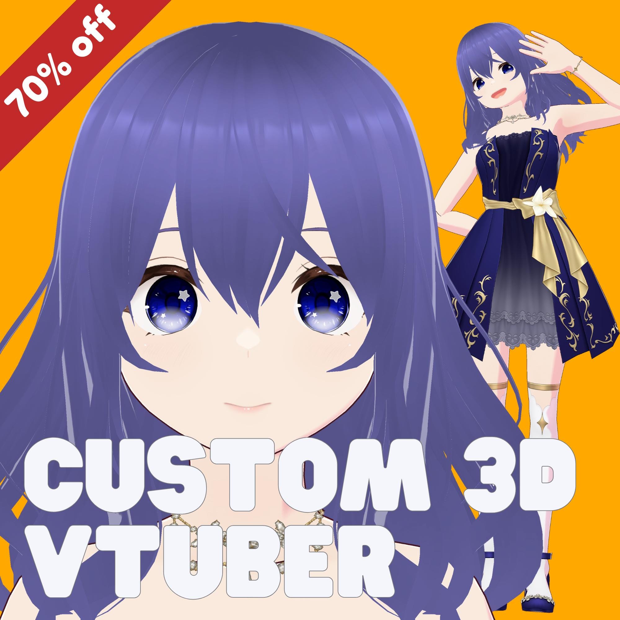 Convert 2D Vtuber Model to 3D Vroid Avatar - Etsy