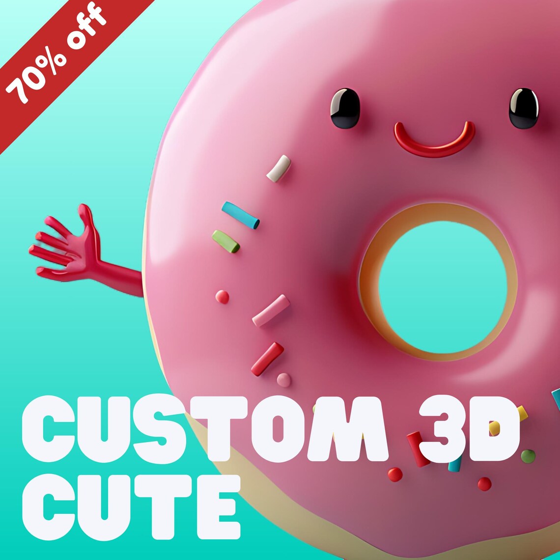 Custom Cute 3d Model, 3D Chibi, 3D Animal, 3D Cartoon, 3D Character ...