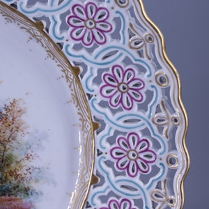 Meissen Ernst Teichert. Unique Large Decorative Tray. Birthday's Gift ...