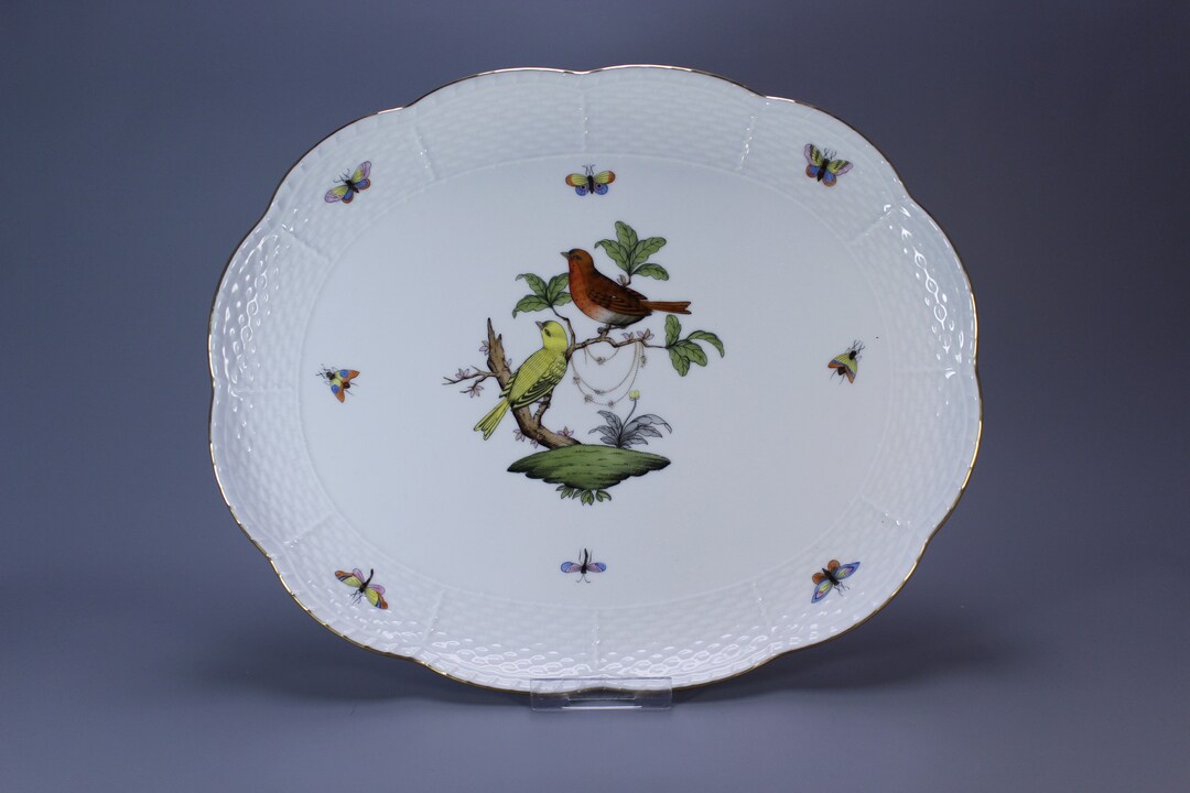 Herend Tray 30 Cm Rothschild Bird Hand Painted 헤르렌드 赫伦德 - Etsy