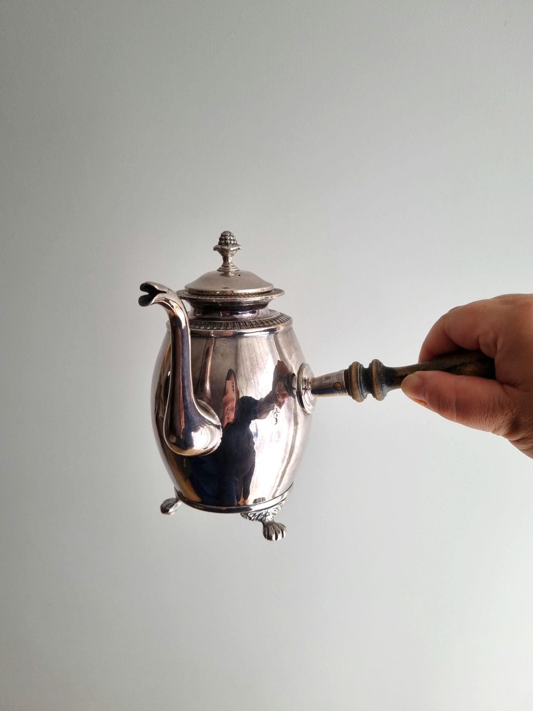 Antique Skultuna Silver Plated Teapot With Wooden Handle | 1800s ...