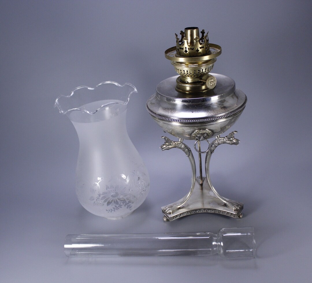 Unique Paraffin / Oil Lamp - Kosmos Brenner - Silver Plates -dbeautiful ...