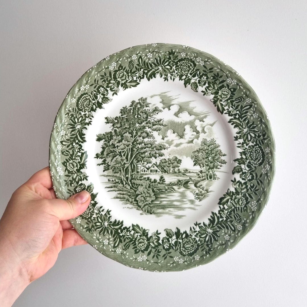W.H. Grindley “country Style” Plate – 25 Cm / 9.8" – Vintage English ...