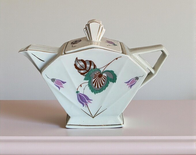 1920s Victoria Czechoslovakia Art Deco Teapot Milk Jug – Rare Geometric ...