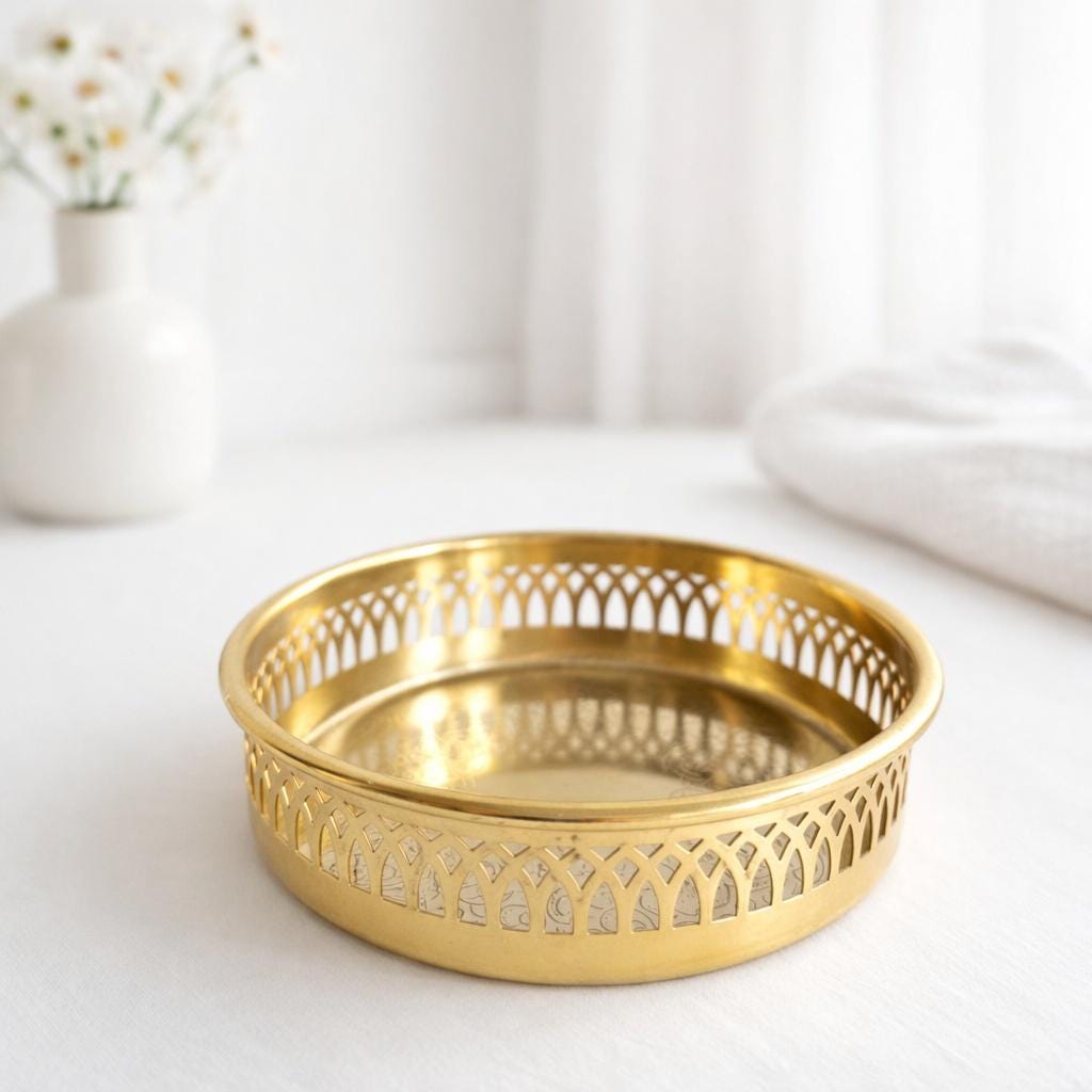 Scandia Present 24K Gold Plated Little Tray – Vintage 1970s Swedish ...