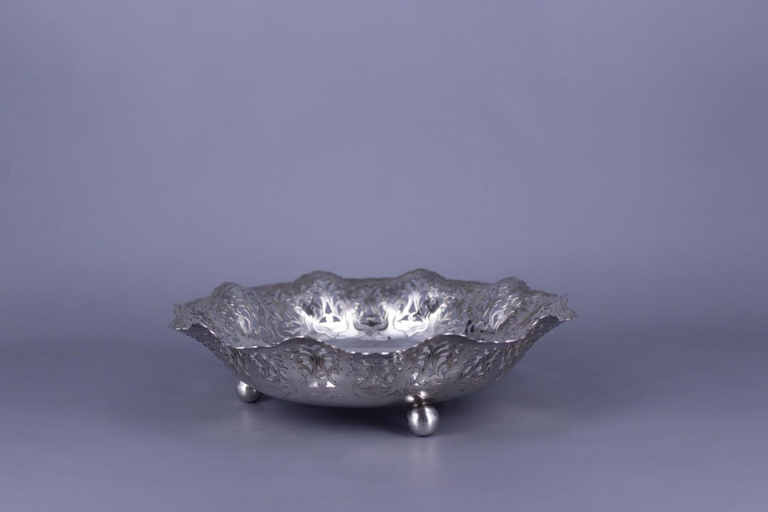 Vintage PRIMA NS Silver Plated Bowl - Sweden - Elegant Filigree Serving ...