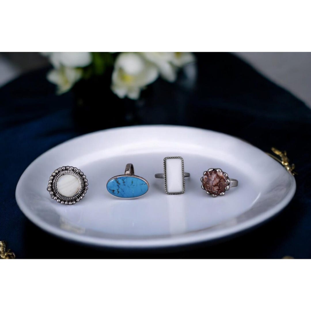 Set of Vintage Swedish Tin Rings - Unique Handmade Designs ...