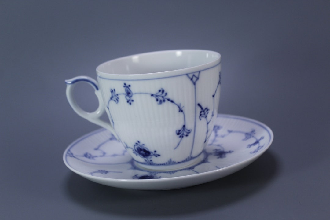 EXTREMELY RARE Royal Copenhagen Blue Fluted Plain 78 Jumbo Tea Cup With ...