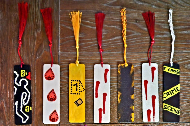 Crime Scene in Black Bookmark - Etsy