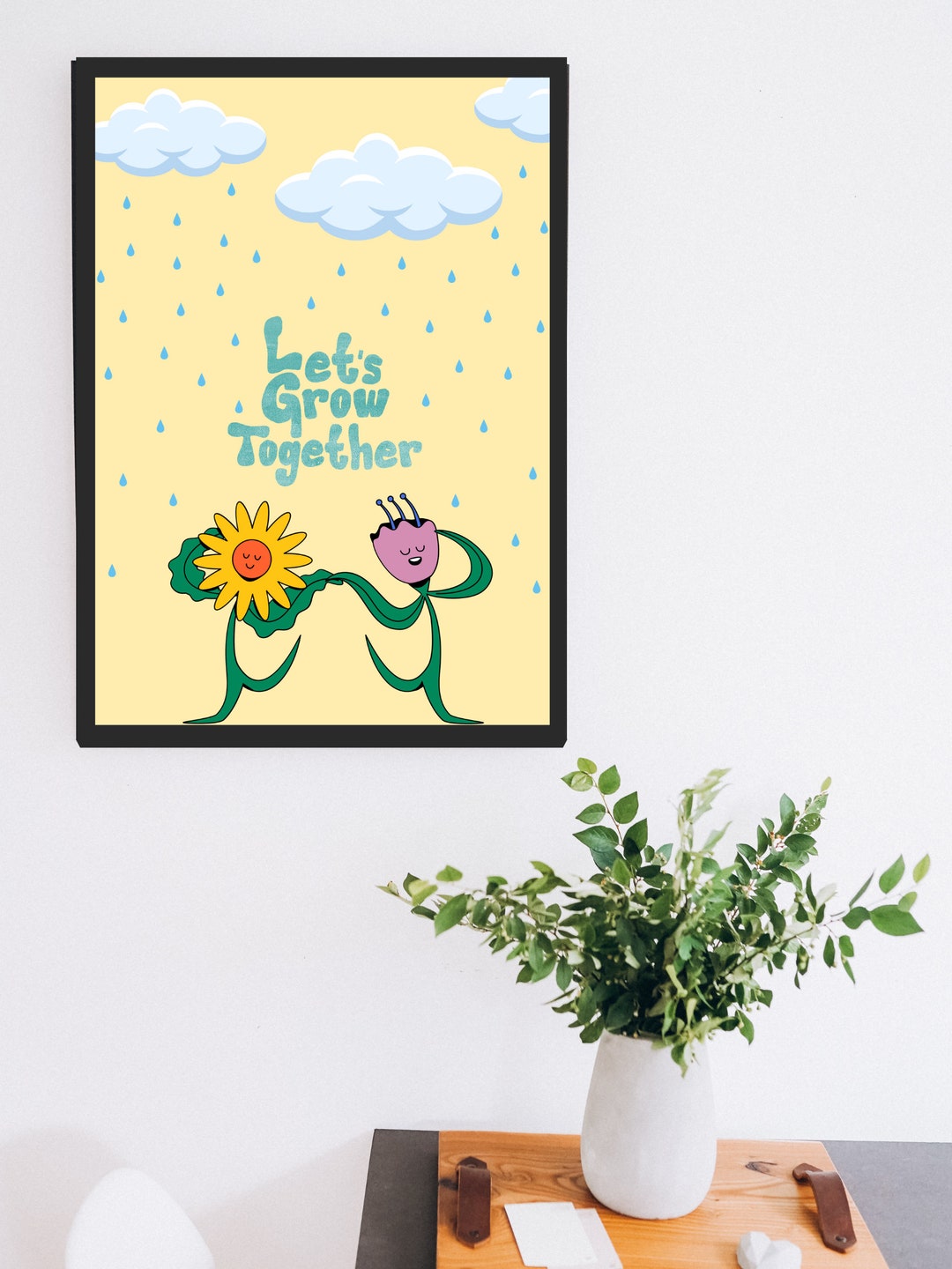 Lets Grow Together Poster Digital Art Download Cute Poster - Etsy