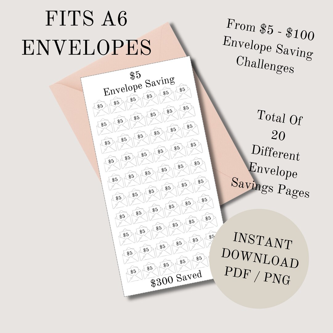 Money Saving Challenge Savings Tracker Pintables Savings Tracker Bundle ...