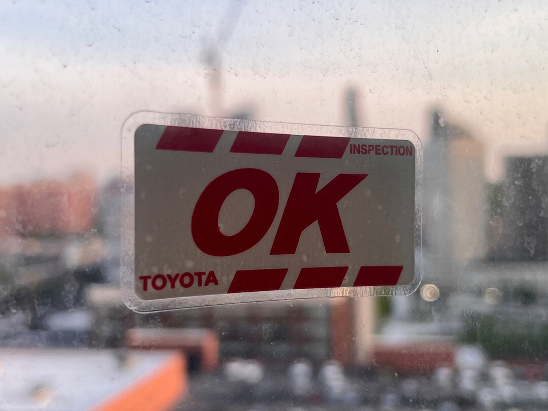 Vintage Jdm-style ok Toyota Factory Inspection Decal - Etsy
