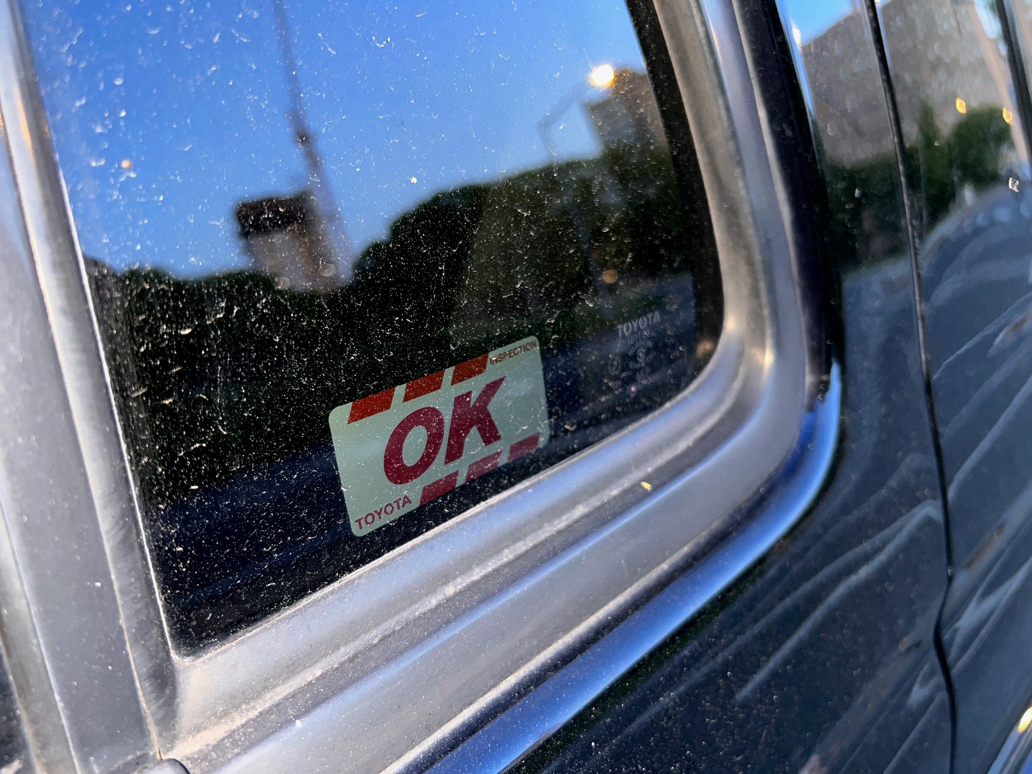 Vintage Jdm-style ok Toyota Factory Inspection Decal - Etsy
