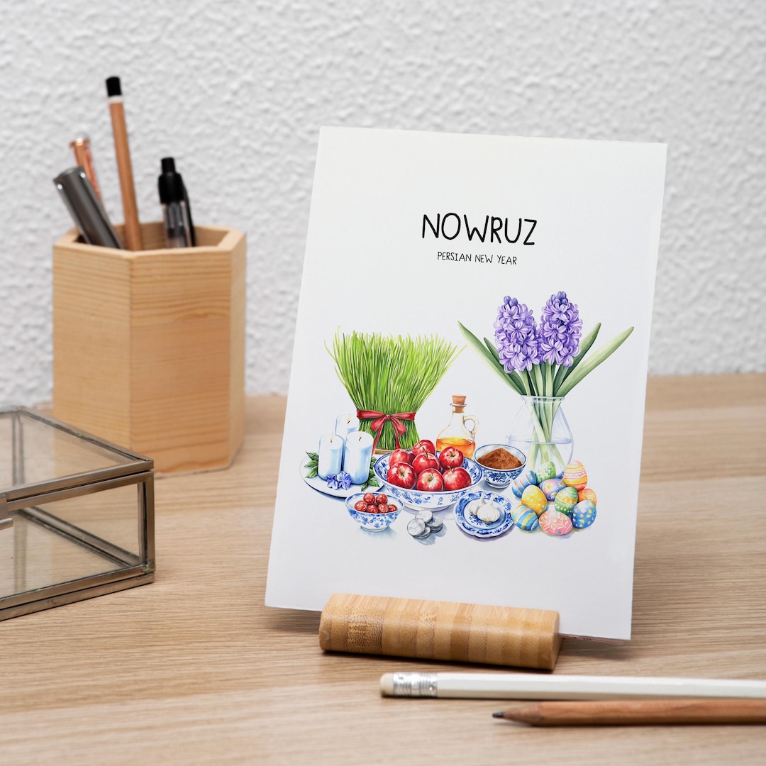 Nowruz Watercolor Art: Haft-sin Table, Persian New Year (digital Art ...
