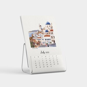 2025 Calendar | Minimal Watercolor Calendar for Travel Lovers | Wall ...