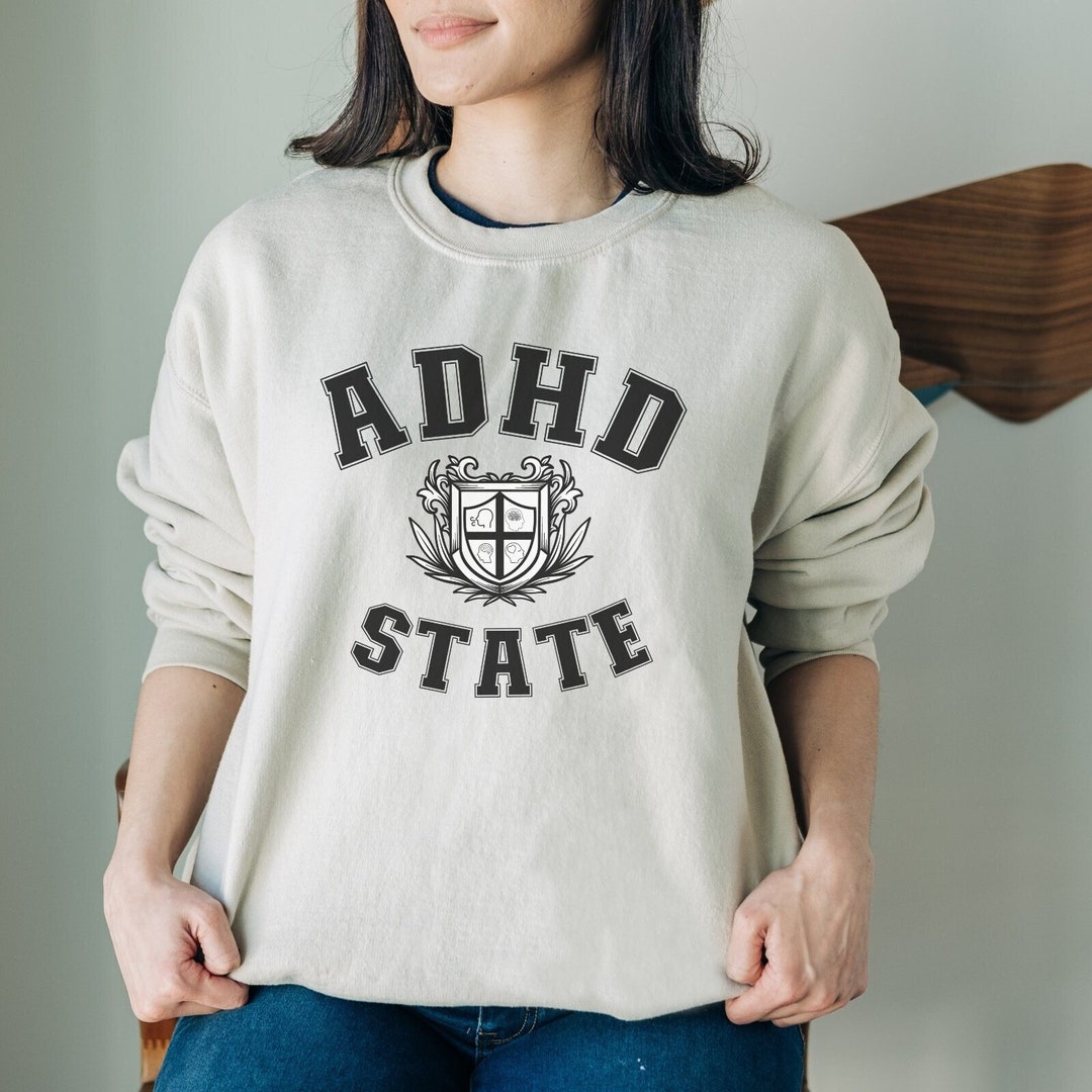 ADHD Sweatshirt Gift Adhd Burnout Mental Health Sweatshirt ...