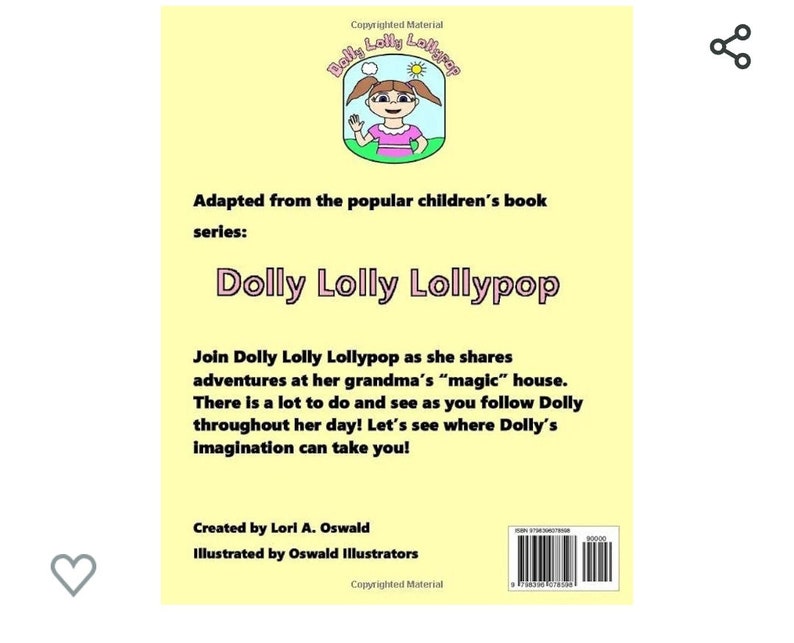 Dolly Lolly Lollypop Activity Book - Etsy