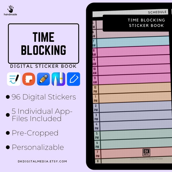 Goodnotes Time Blocking Planner - Etsy