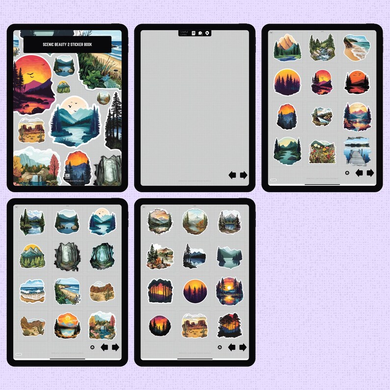 Nature Goodnotes Stickers, Scenic Digital Sticker Book for Samsung ...