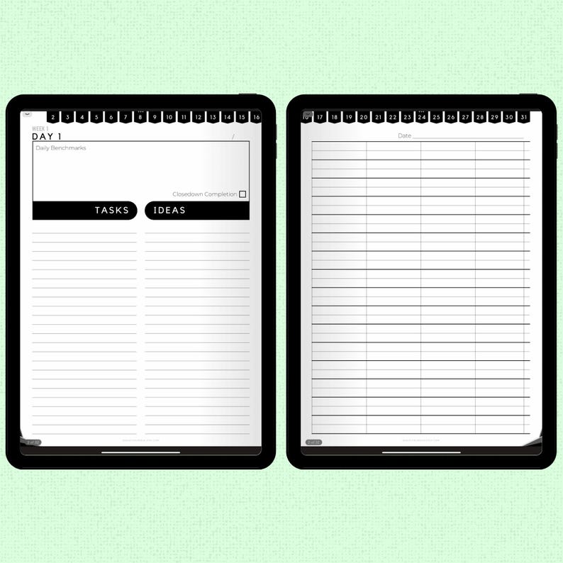 Horizontal Time Blocking Digital Planner, Goodnotes Notability Samsung ...