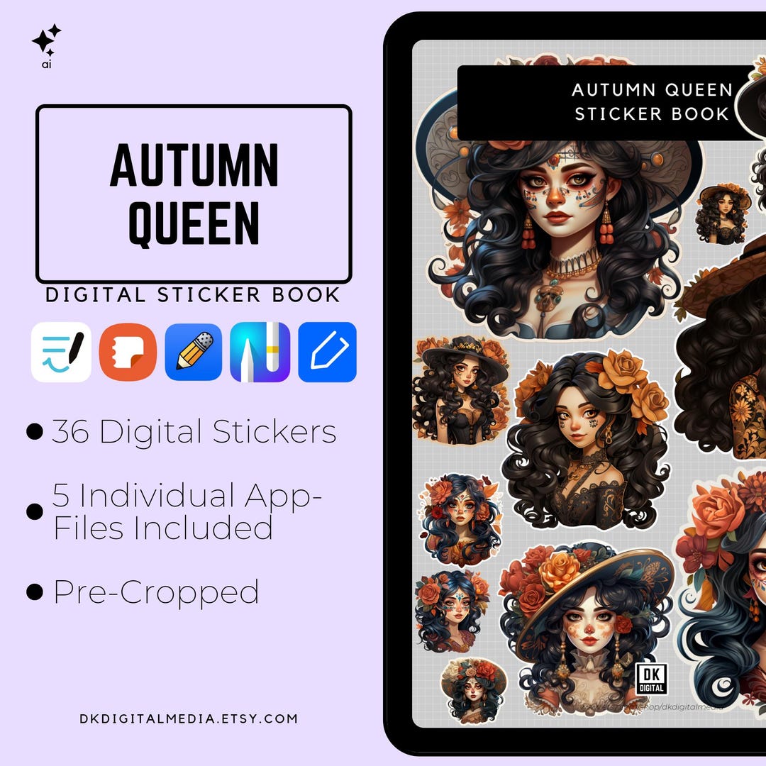Autumn Goodnotes Stickers, Digital Planner Stickers for Samsung Notes ...
