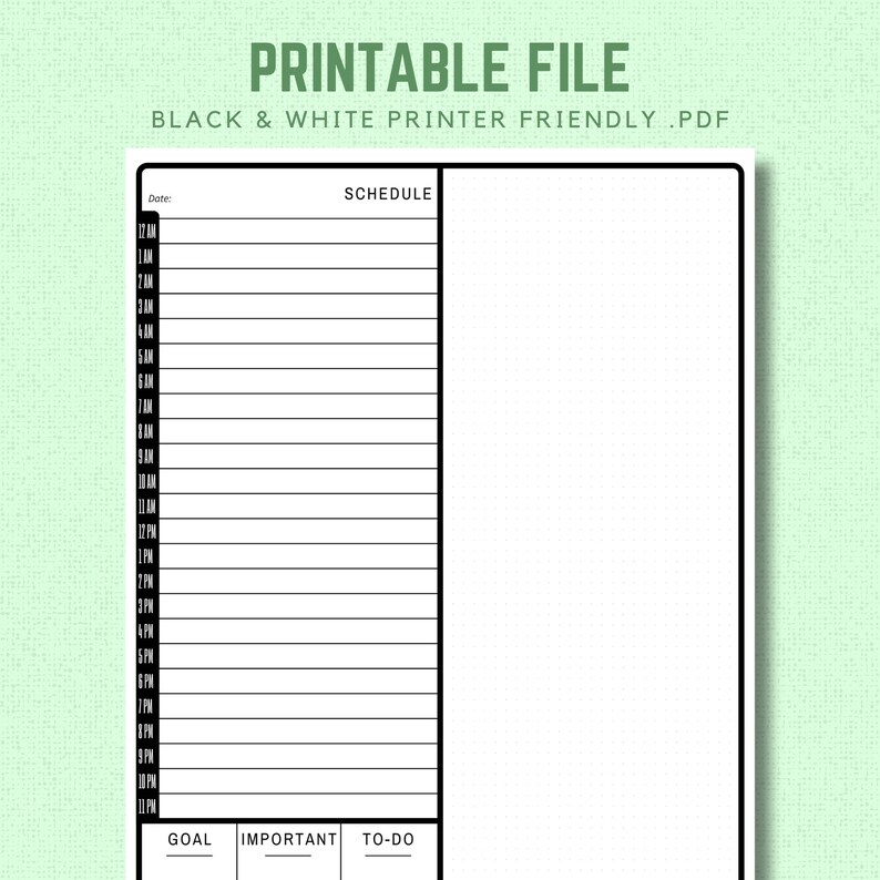 Time Blocking Digital Planner Set With Stickers | 24 Hour Scheduling ...