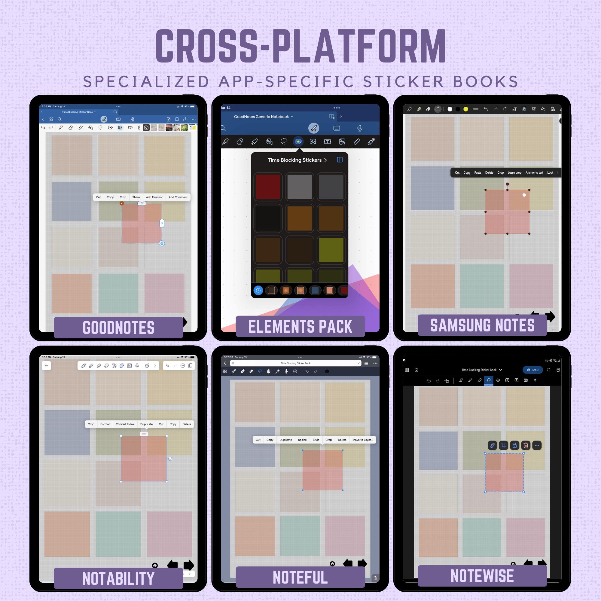 Time Blocking Digital Planner Stickers for Goodnotes, Samsung Notes ...