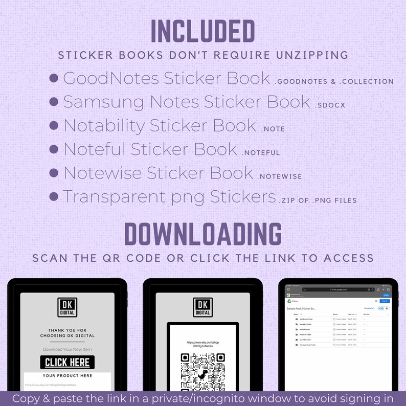 Dark Sticky Notes Digital Planner Stickers for Goodnotes Samsung Notes ...