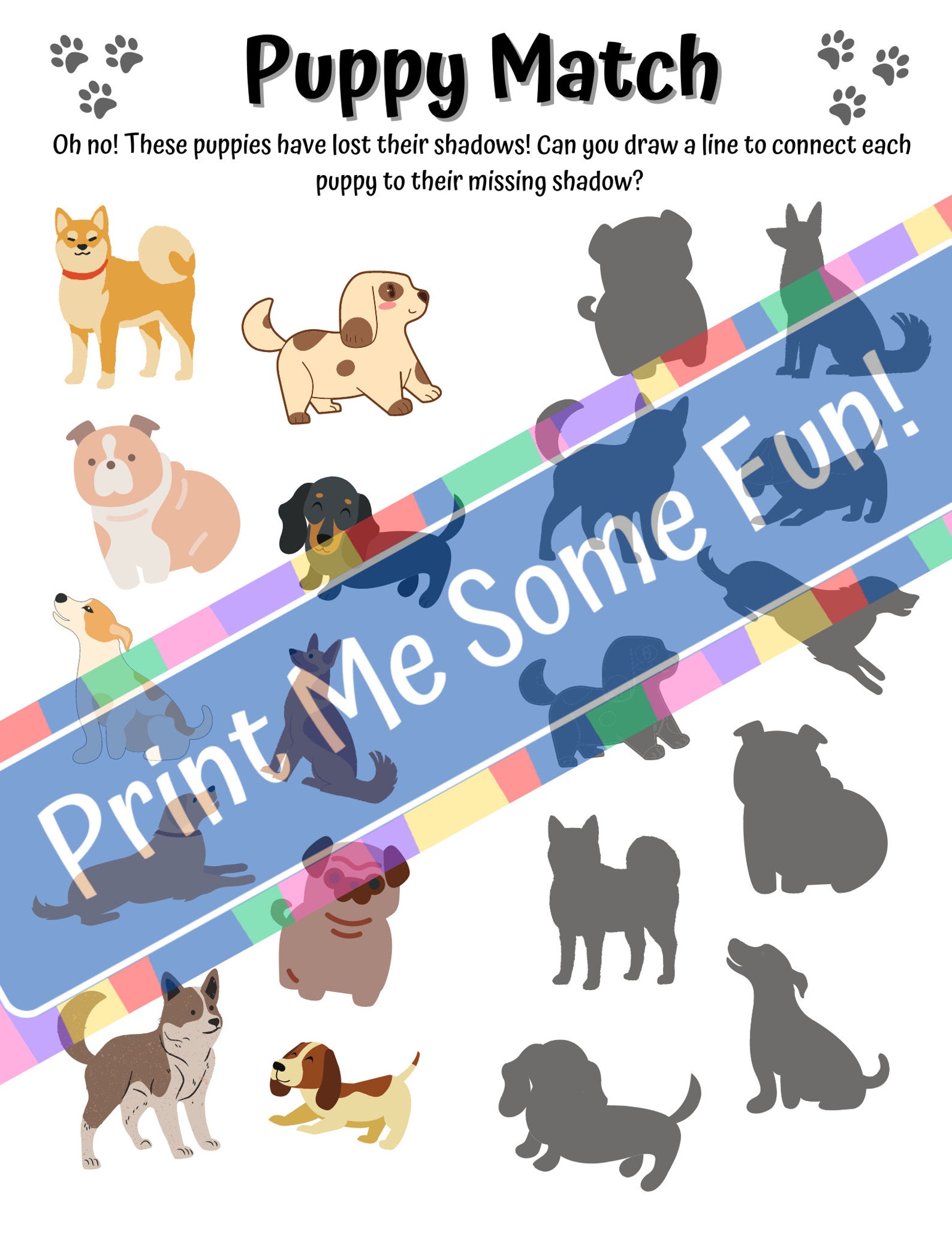 Animal Matching Game Pack Printable - Etsy