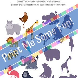 Animal Matching Game Pack Printable - Etsy