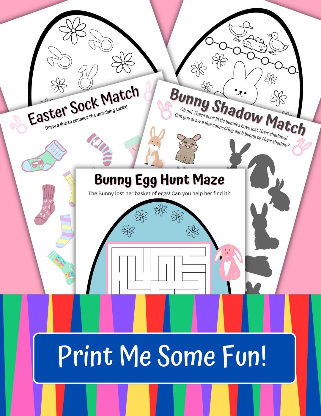 Easter Printable Activity Pack - Etsy