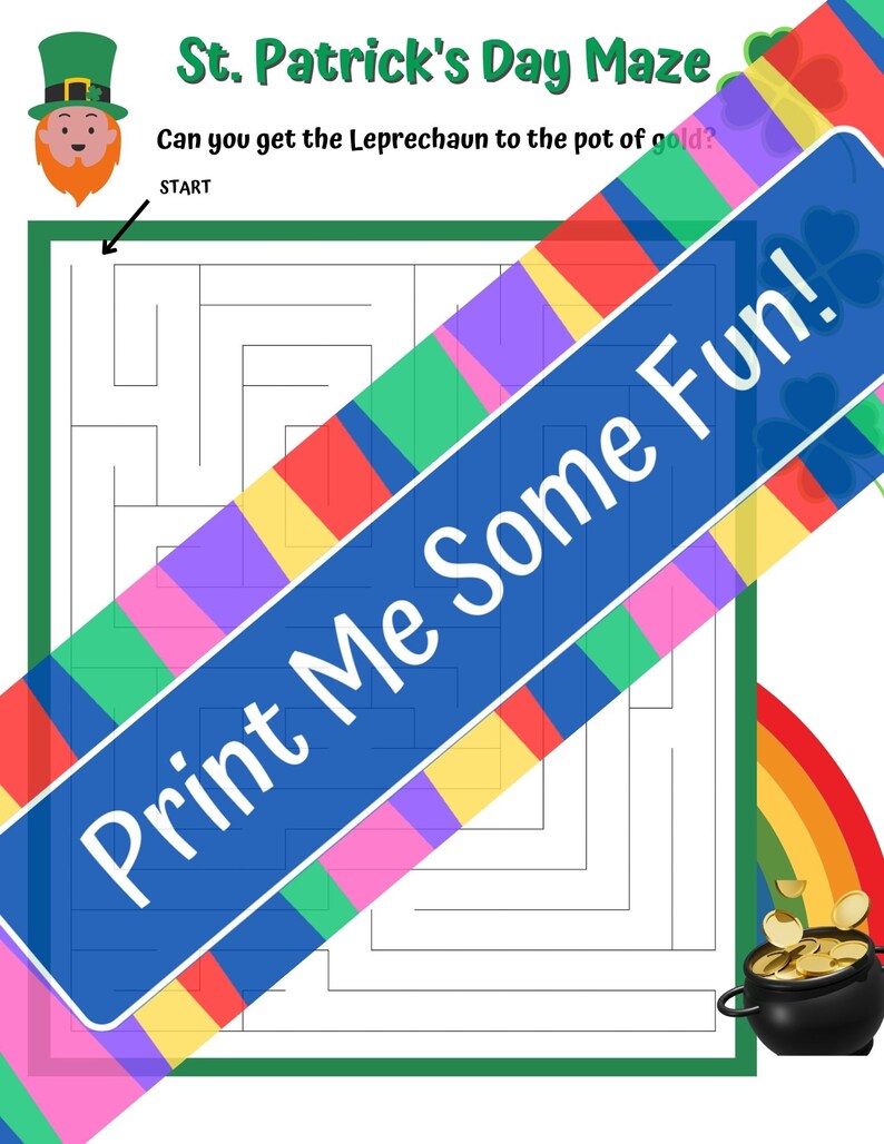 St. Patrick's Day Activity Printables Pack - Etsy