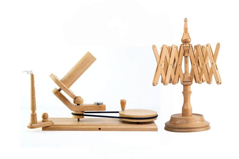 Handcrafted Wooden Yarn Winder & Swift Set: Knitting Crochet Tool - Etsy
