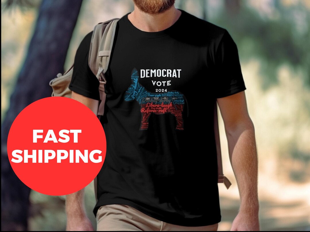 Democrat Vote 2024 T-shirt, Political Apparel for Democrats, Election ...