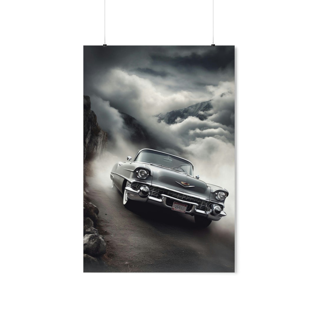 1957 Cadillac Vintage Car Matte Vertical Poster - Etsy