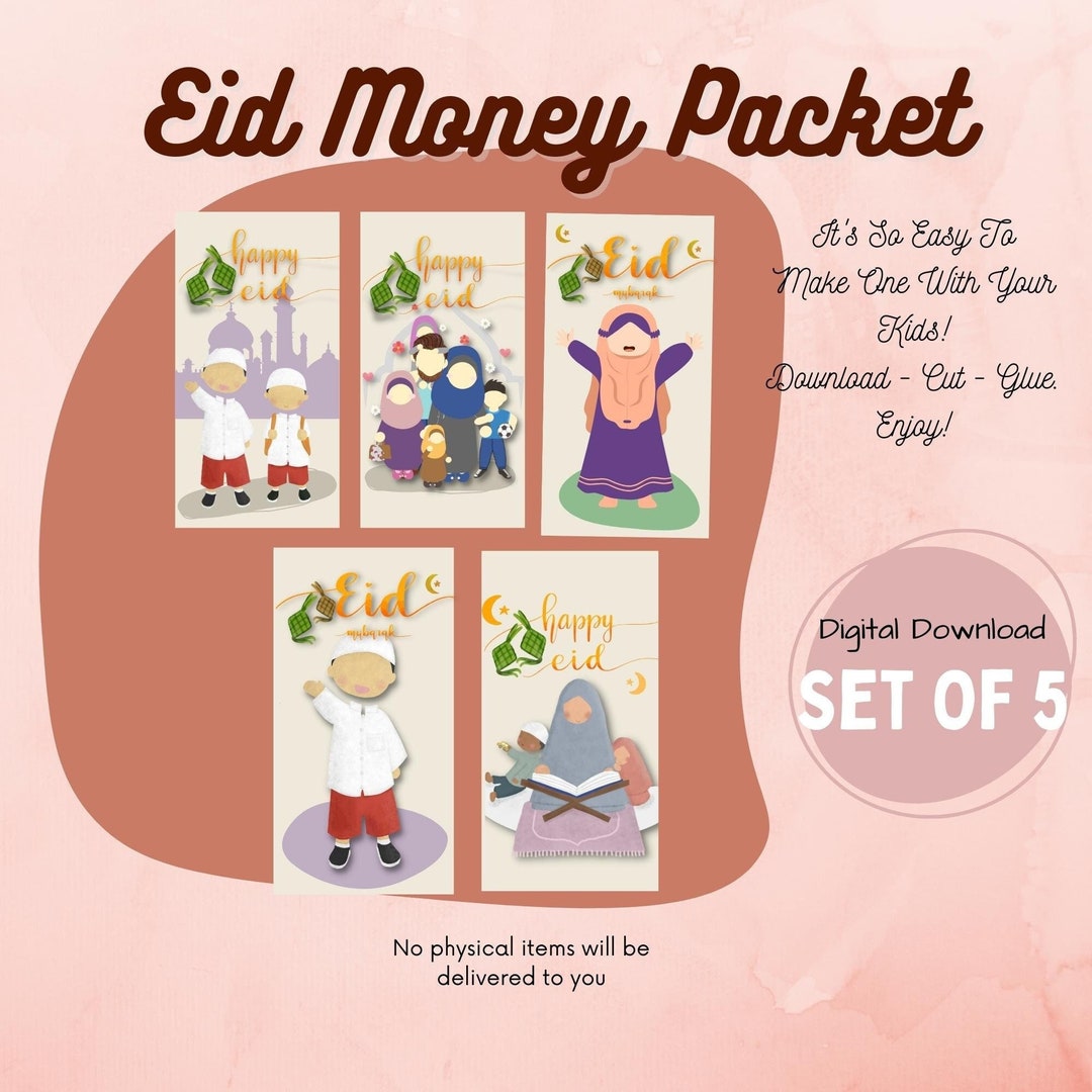 Eid Money Packets Sampul Duit Raya Cute Kids Designs Eid - Etsy
