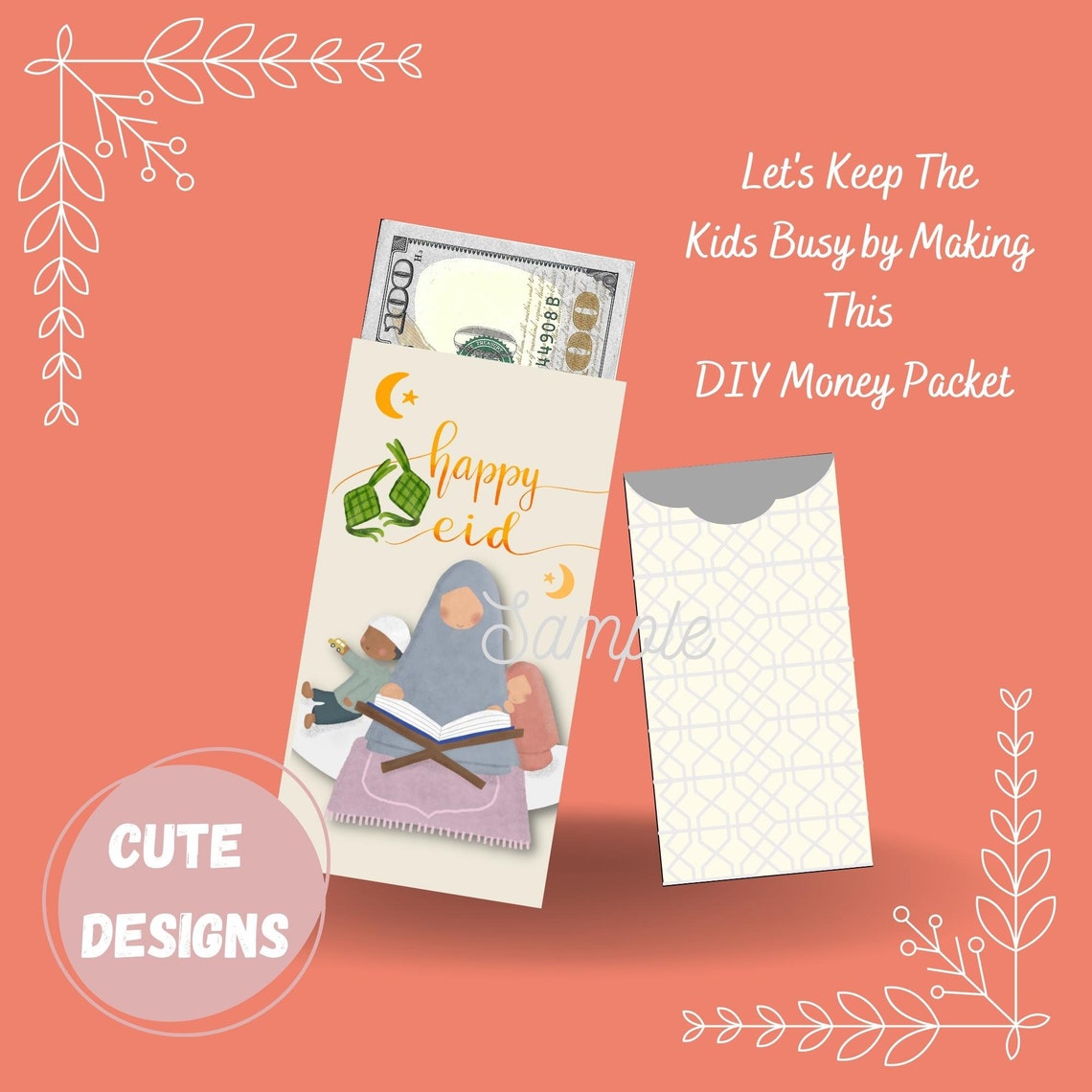 Eid Money Packets Sampul Duit Raya Cute Kids Designs Eid Mubarak Eid ...