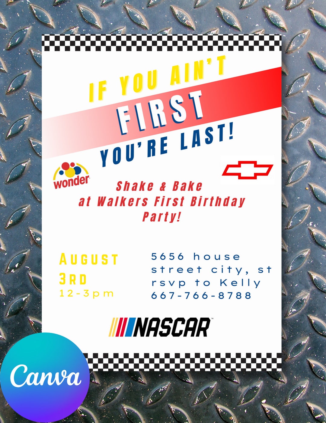 If You Aint First Your Last Birthday Invite, Ricky Bobby First Birthday ...