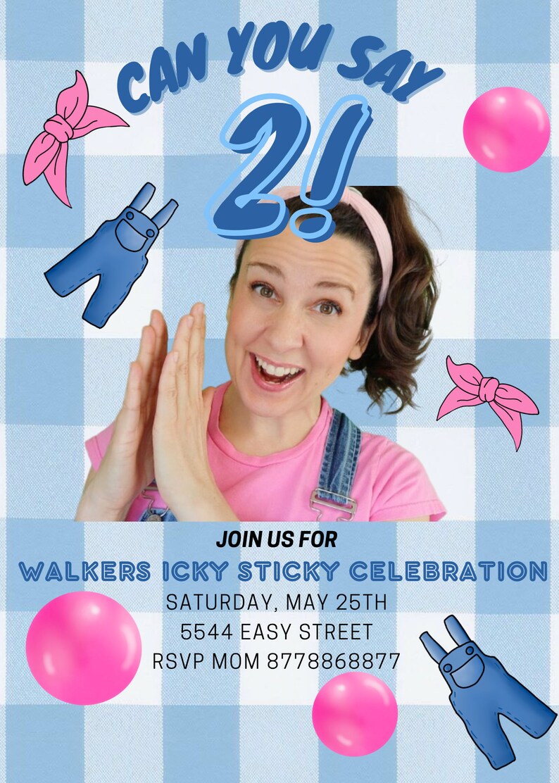 Ms Rachel Birthday Invitation Digital Download Template - Etsy