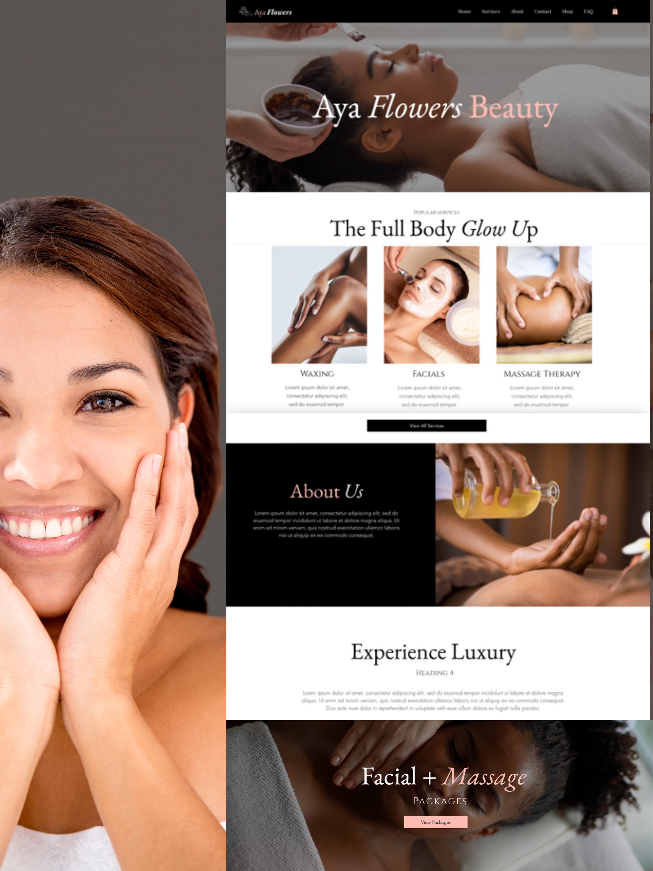 Beauty Spa Esthetician Website Template WIX - Etsy