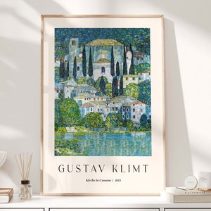 Gustav Klimt Print, Kirche in Cassone Art, Landscape Poster, Church in ...