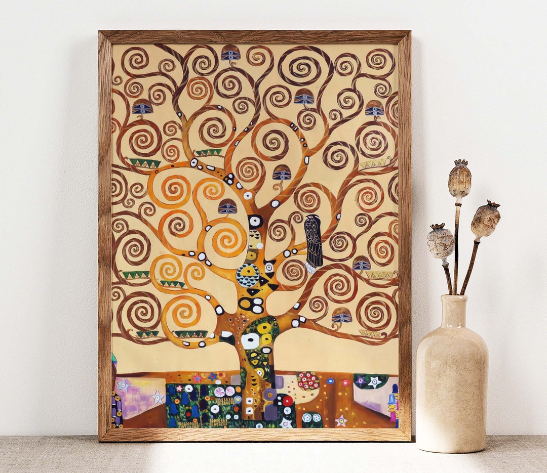 Gustav Klimt Print, Tree of Life Art, Botanical Poster, Trees Abstract Art Nouveau Print ...