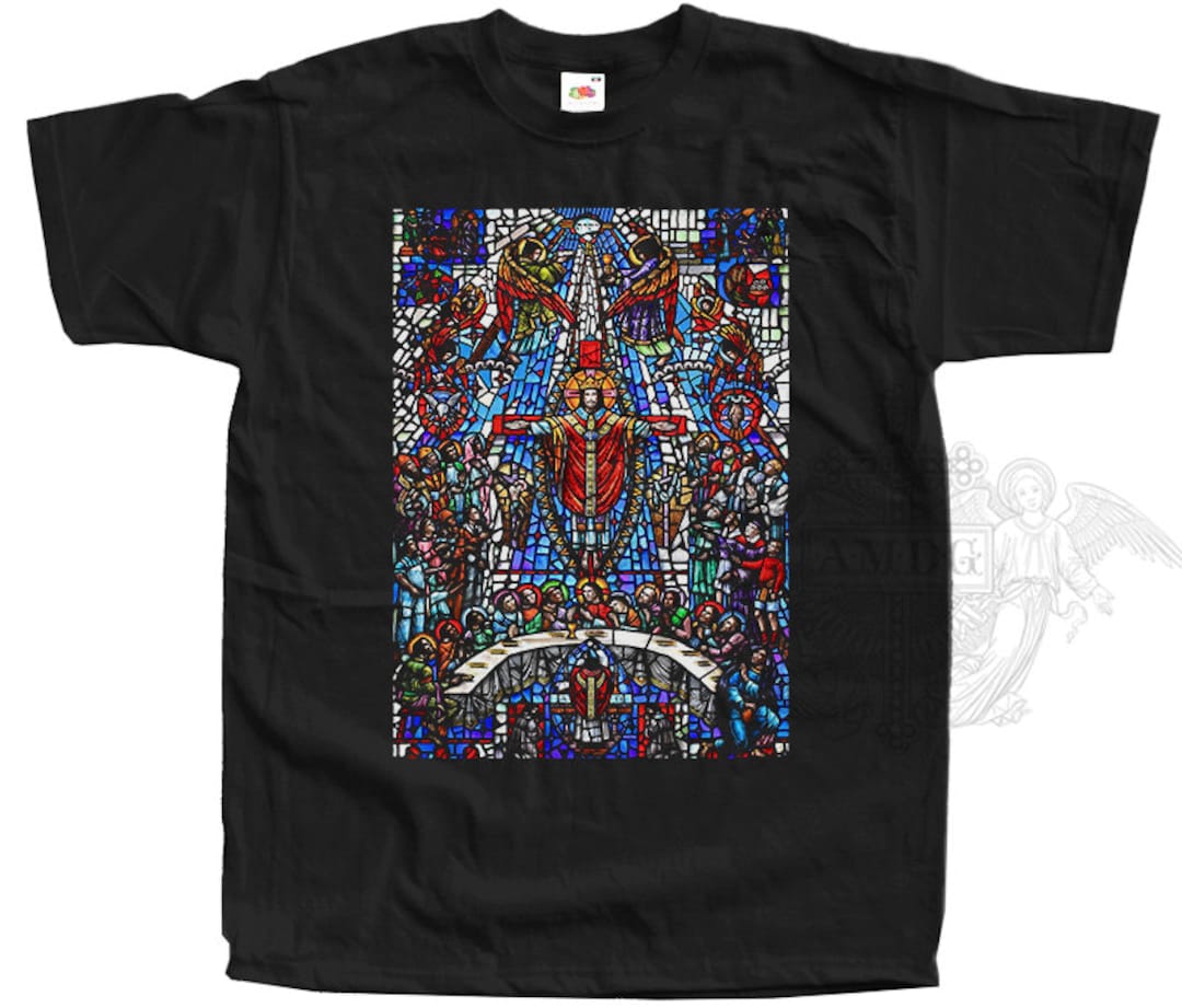 Communion With Jesus God and Holy Spirit T-SHIRT Stained Glass ...