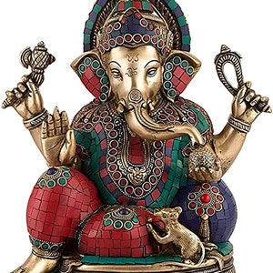 Trikashu Brass Ganesha Lambodar, Ganpati, Hindu Elephant Headed God ...