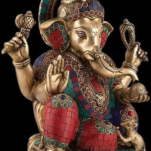 Trikashu Brass Ganesha Lambodar, Ganpati, Hindu Elephant Headed God ...